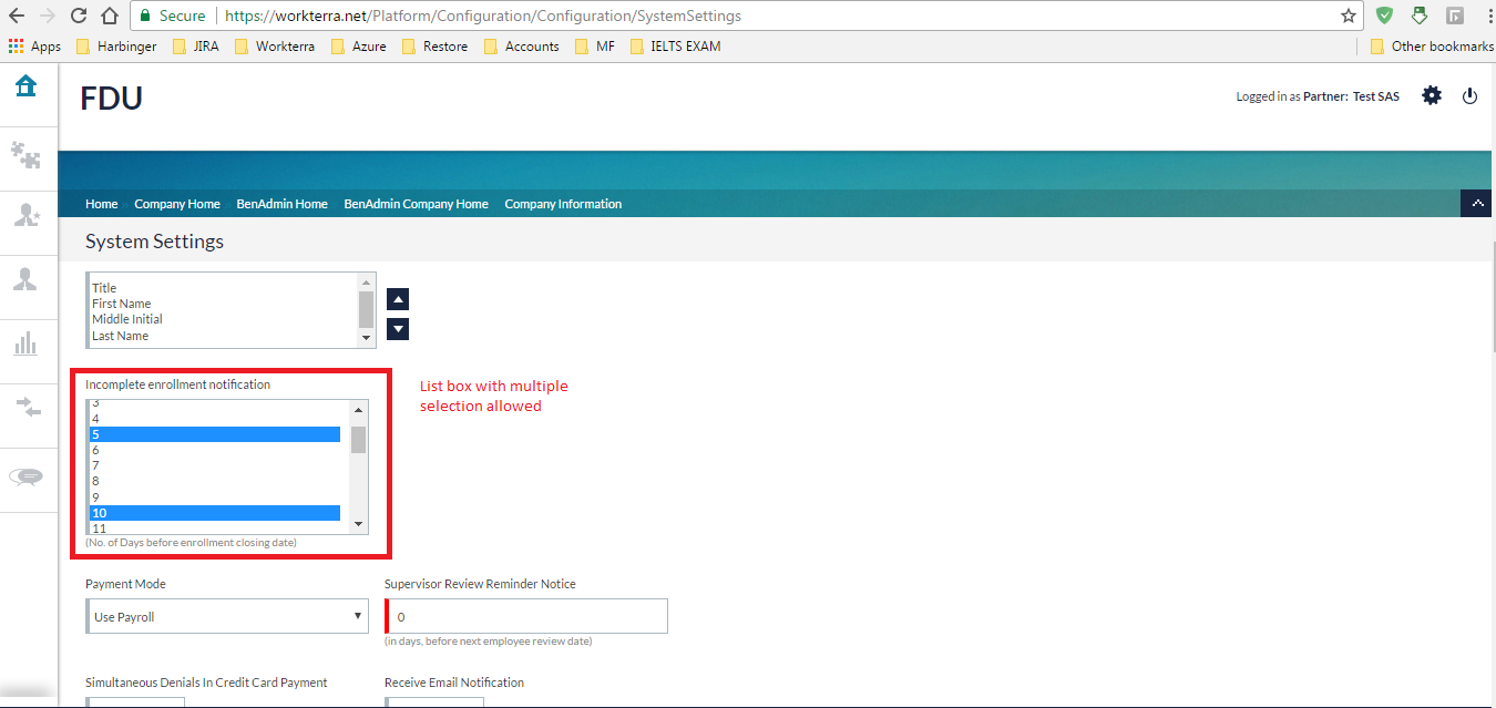[NF-5326] Azure/Pre-Prod | All Companies | Incomplete Enrollment Notification field on System ...